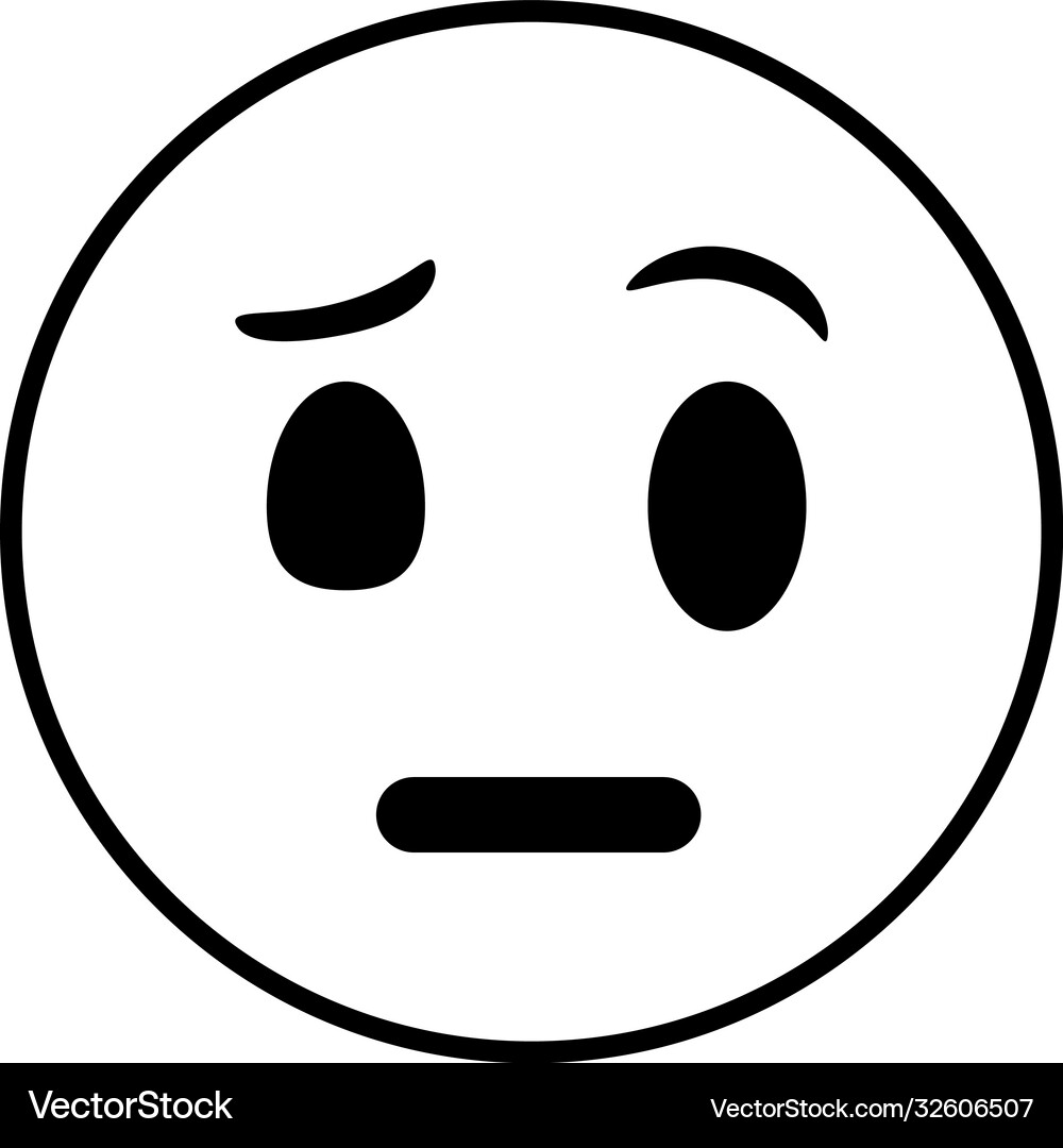 Sad Face Emoji Clip Art Black And White - Infoupdate.org