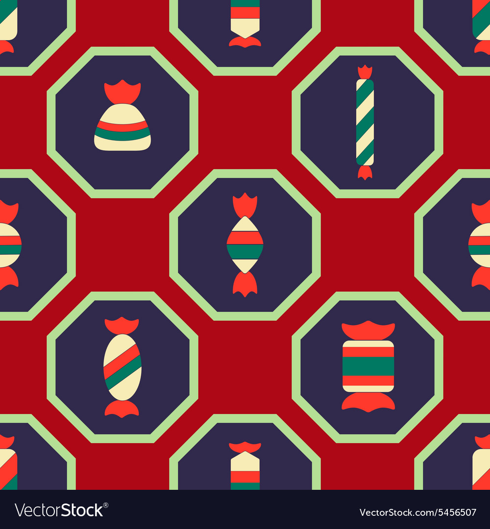 Seamless background with candy Royalty Free Vector Image