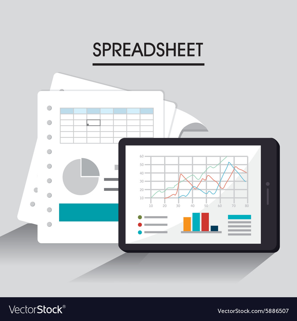 Spreadsheet design Royalty Free Vector Image - VectorStock