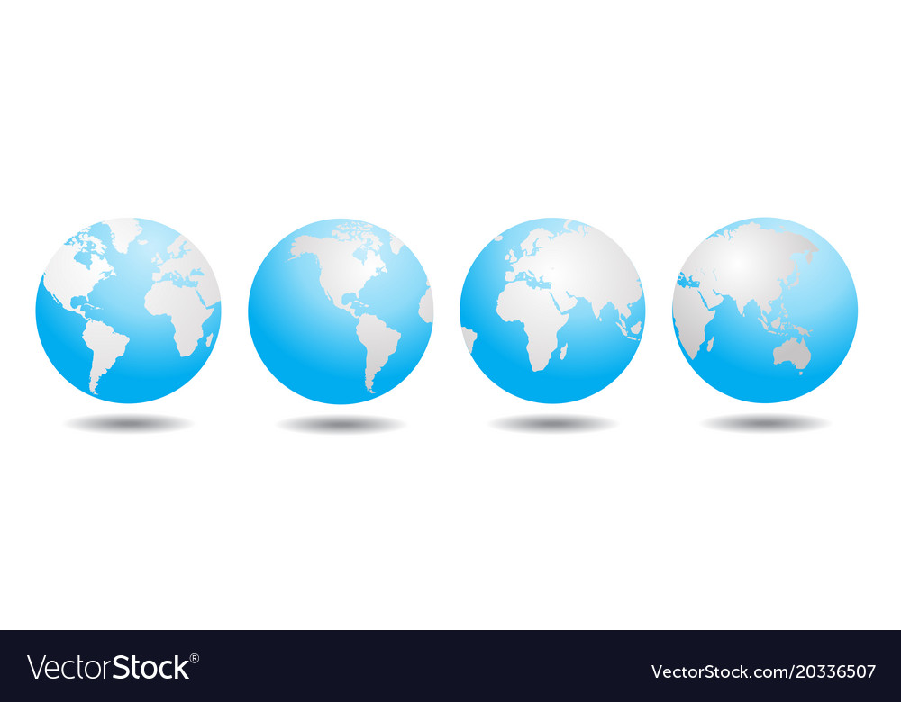World globe Royalty Free Vector Image - VectorStock