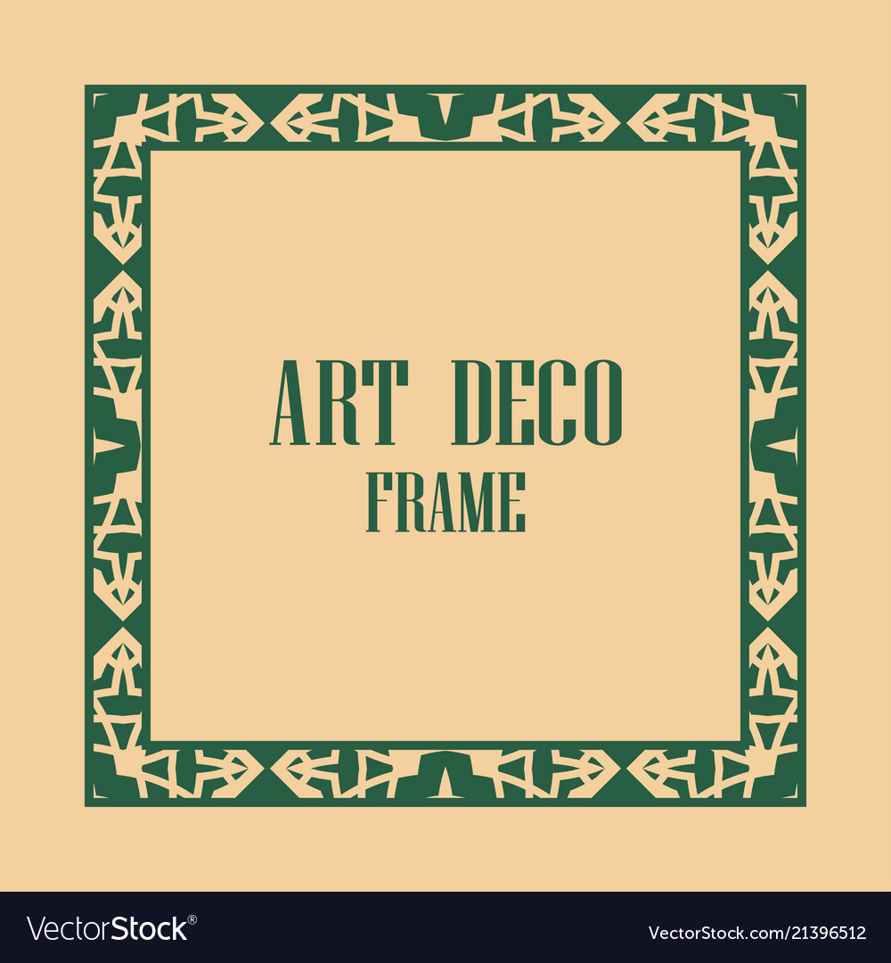 Art deco frame Royalty Free Vector Image - VectorStock