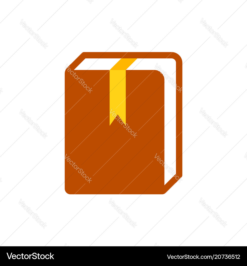 Book library icon in flat style education symbol Vector Image
