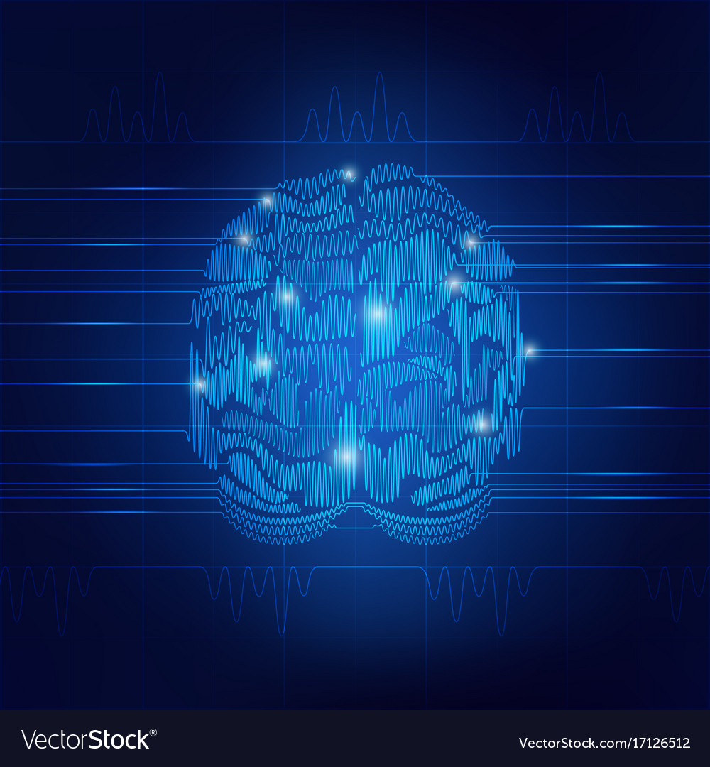 Brain wave Royalty Free Vector Image - VectorStock