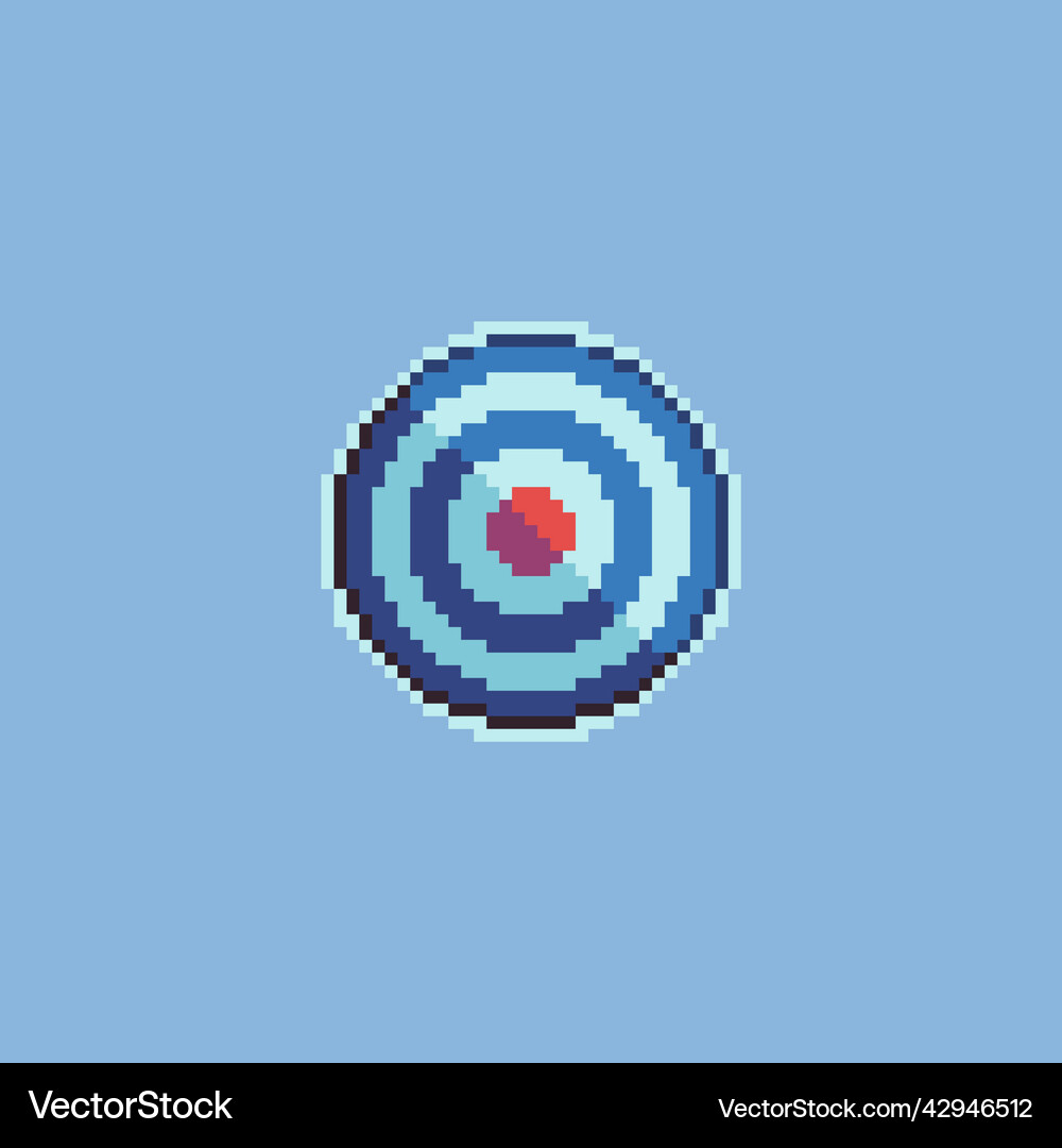Bullseye target and arrow pixel art – Free Vector | VectorStock