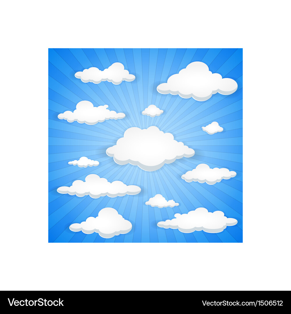 Cloudy sky Royalty Free Vector Image - VectorStock