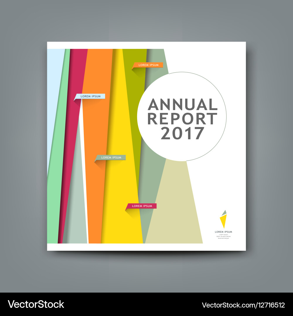 Cover new annual report colorful pattern design Vector Image