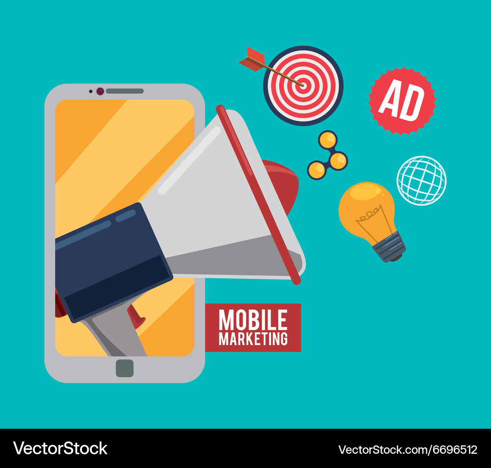 Digital marketing and advertising Royalty Free Vector Image