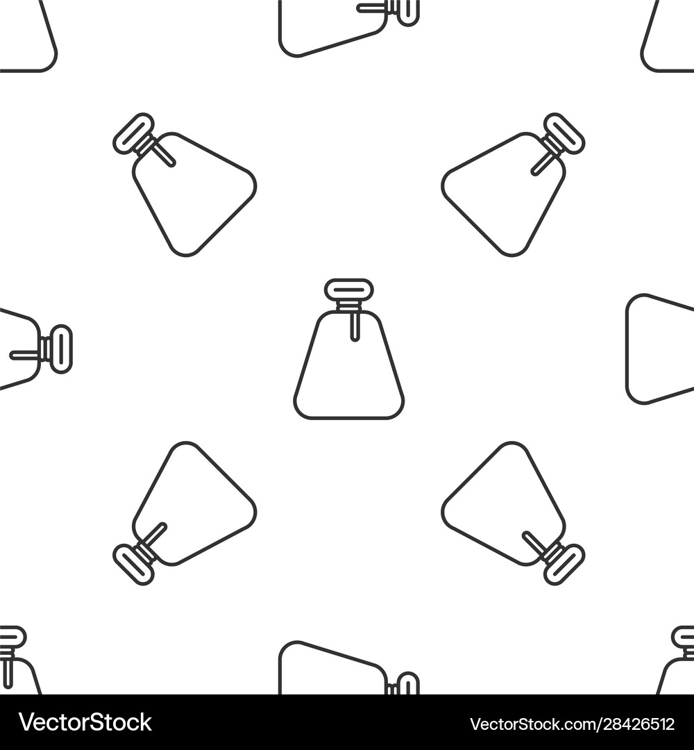 Grey line pirate sack icon isolated seamless Vector Image