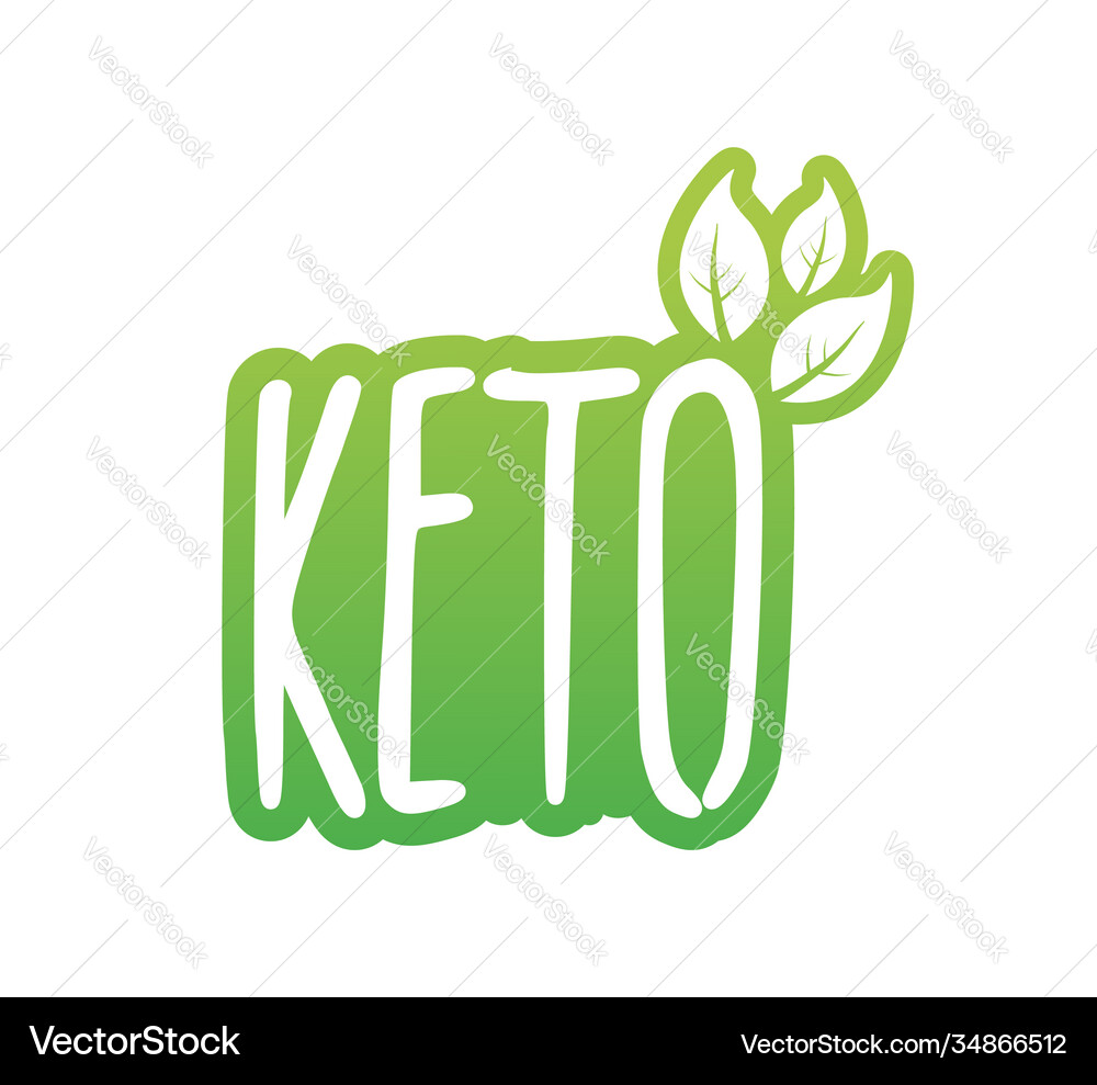 Ketogenic diet logo sign keto Royalty Free Vector Image