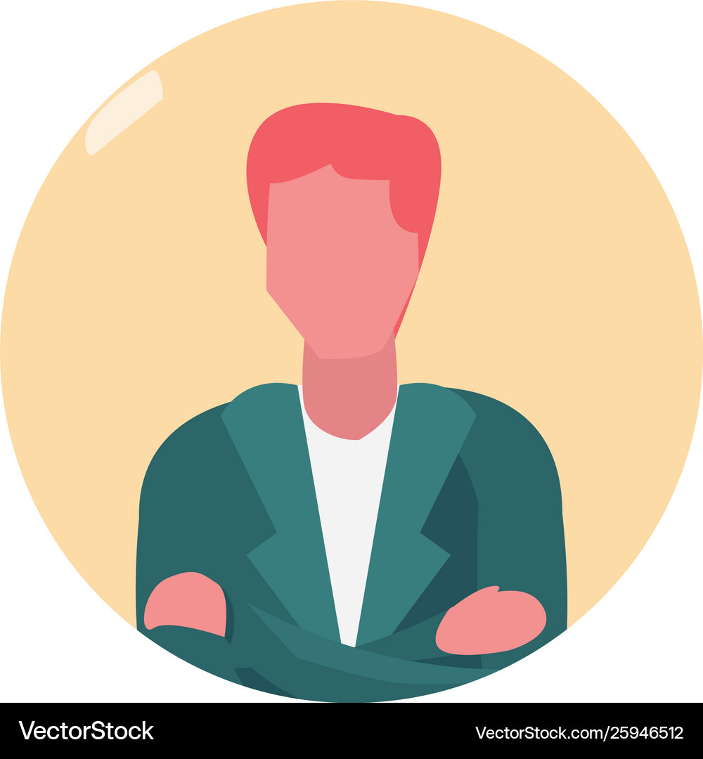 Man character portrait cartoon design Royalty Free Vector