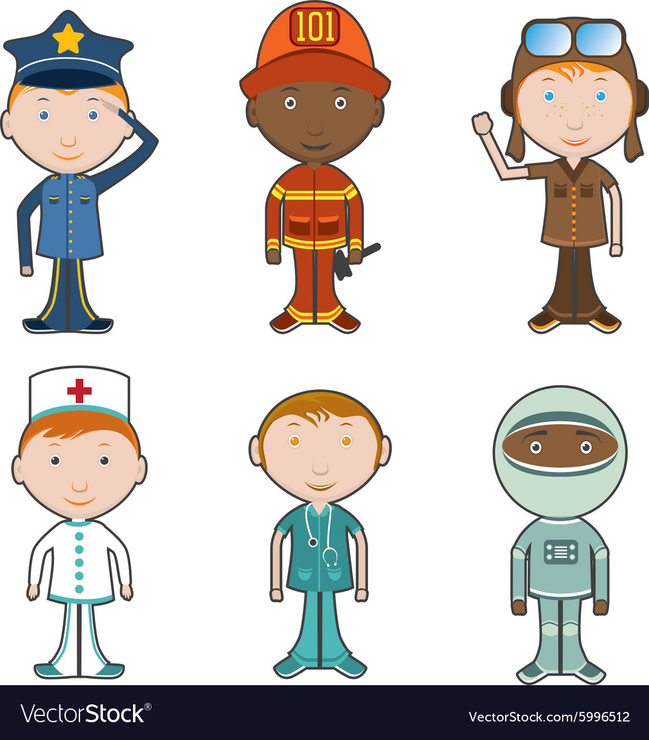 Occupation characters Royalty Free Vector Image