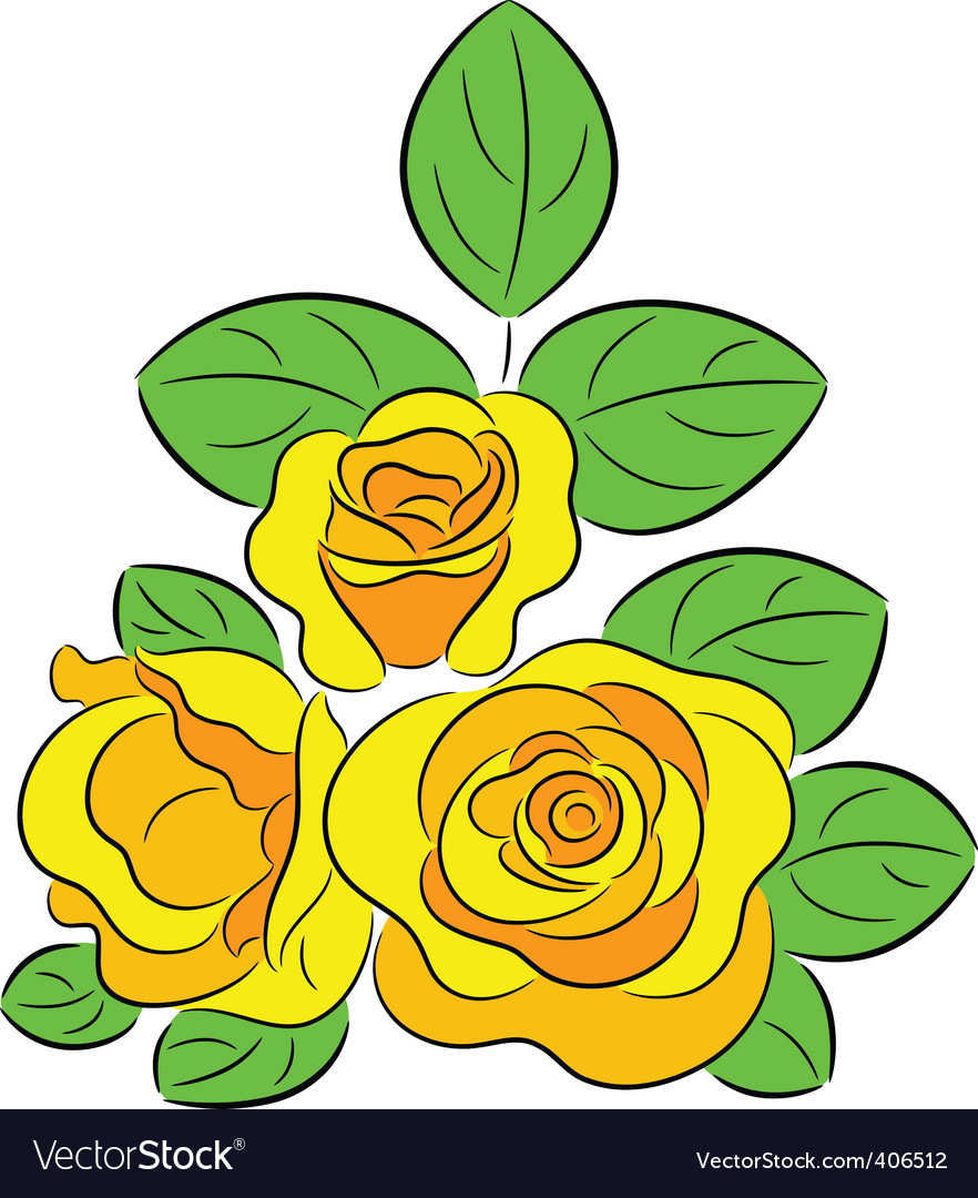 Roses Royalty Free Vector Image - VectorStock
