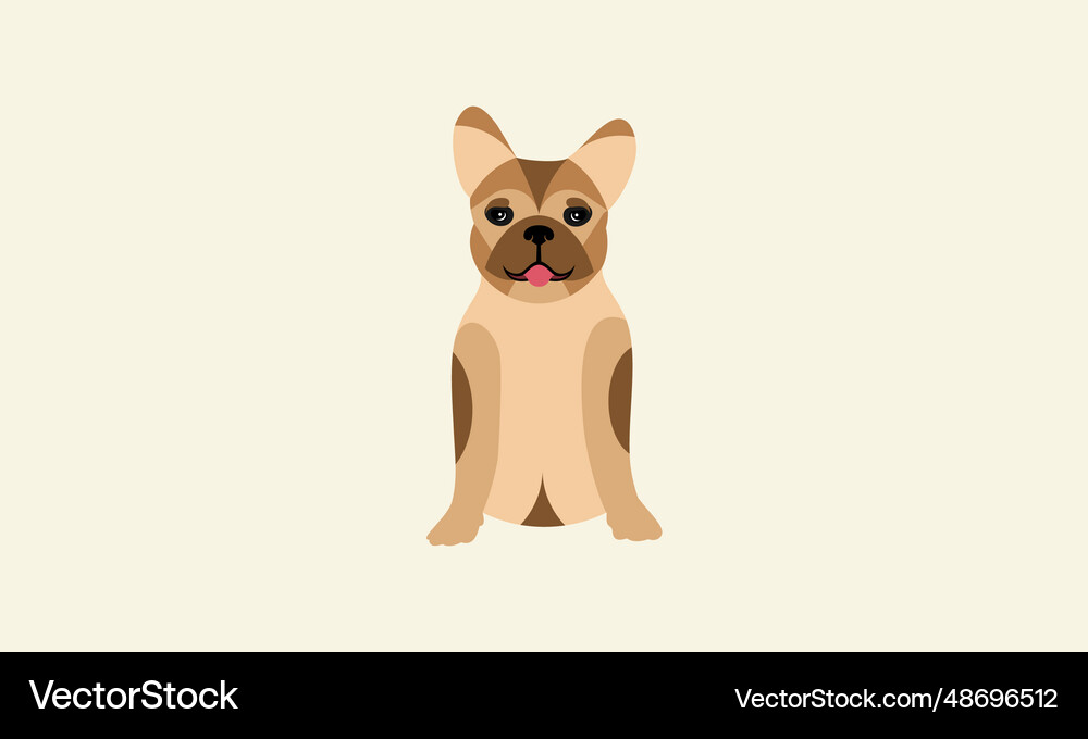 Silhouette bulldog modern logo template Royalty Free Vector