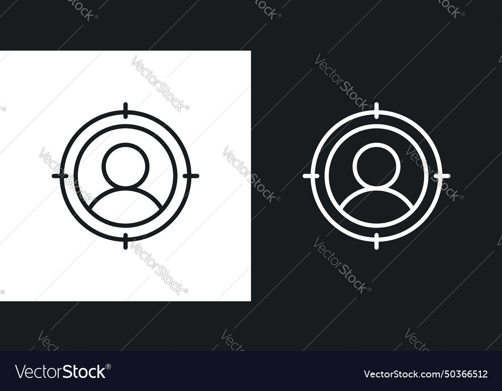 Target market icon set focus customer audience Vector Image