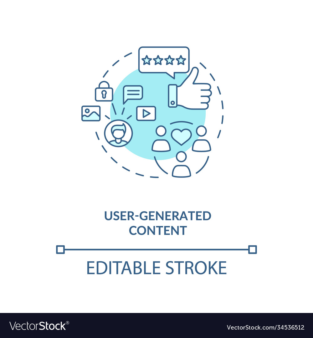 User-generated content concept icon Royalty Free Vector