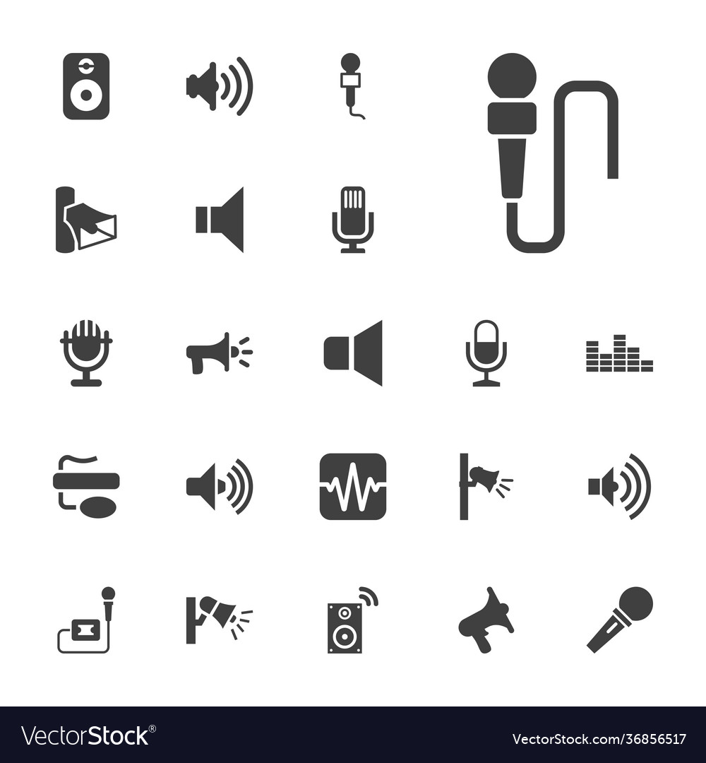 22 voice icons Royalty Free Vector Image - VectorStock
