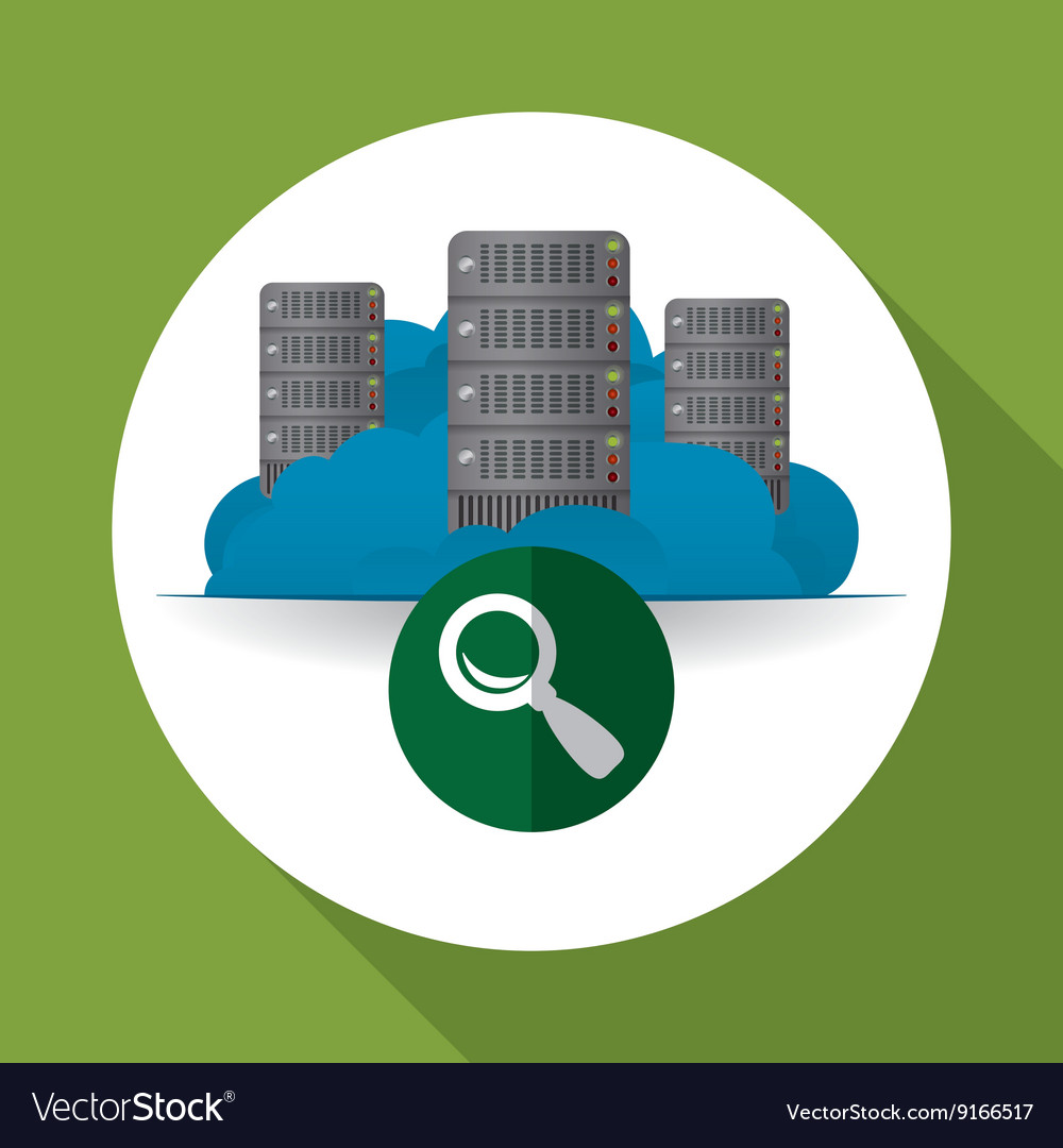 Cloud computing design trip icon flat Royalty Free Vector