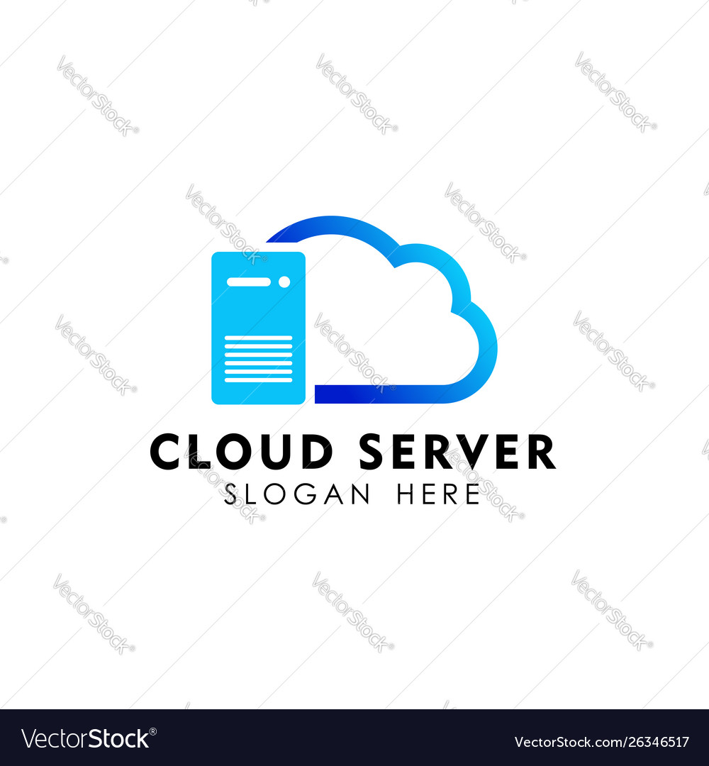 Data cloud logo design template server cloud logo Vector Image