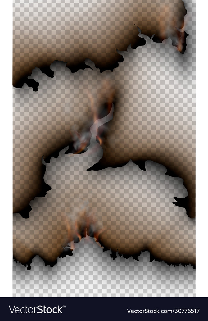 Design burning templates torn paper with fire on Vector Image
