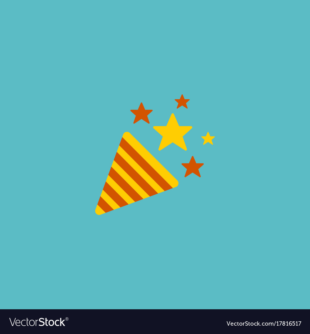 Flat icon firework element Royalty Free Vector Image