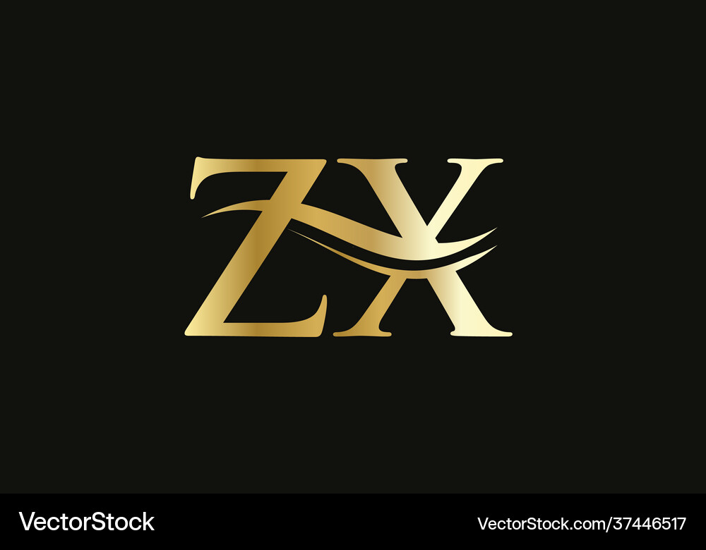 Initial letter zx linked logo for business Vector Image