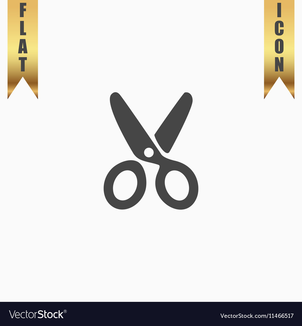 Scissors flat icon Royalty Free Vector Image - VectorStock