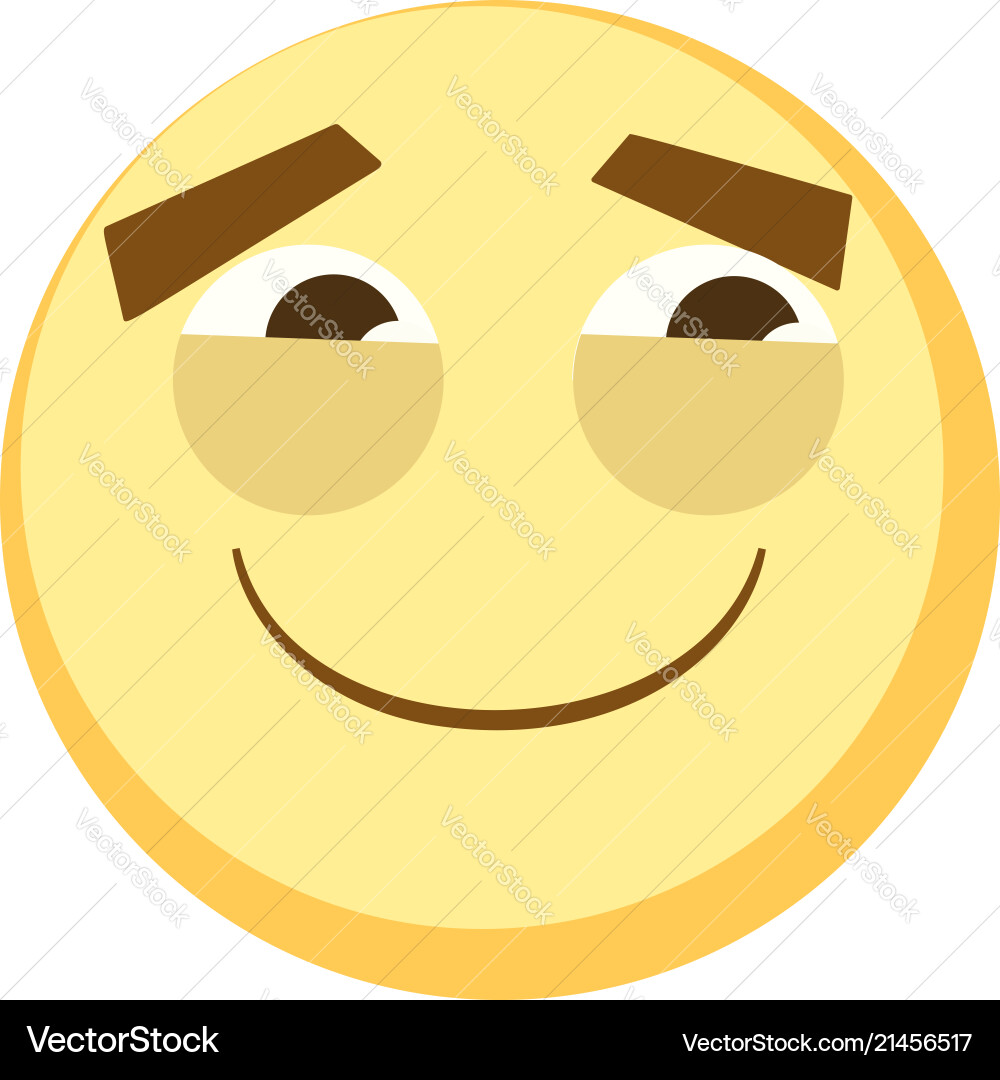 Yellow emoji icon for app game ui or web design Vector Image