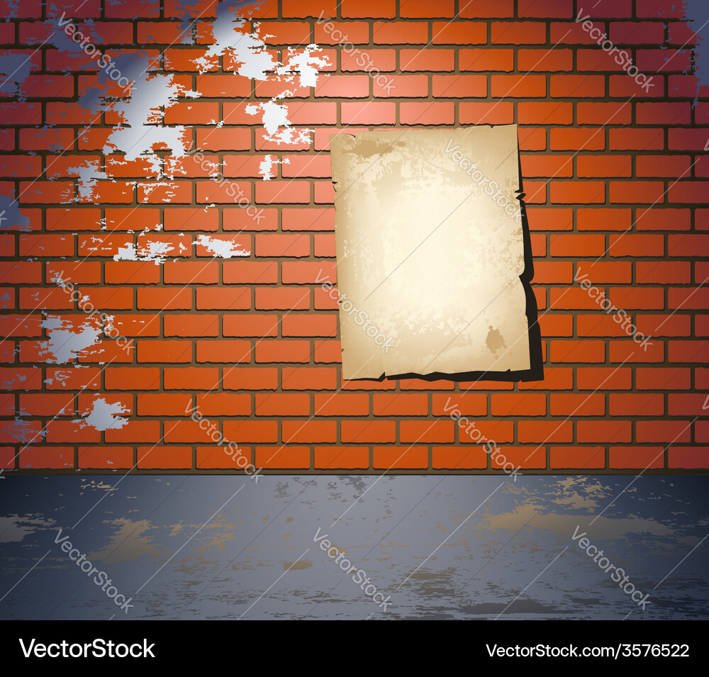 Aged poster on the street Royalty Free Vector Image