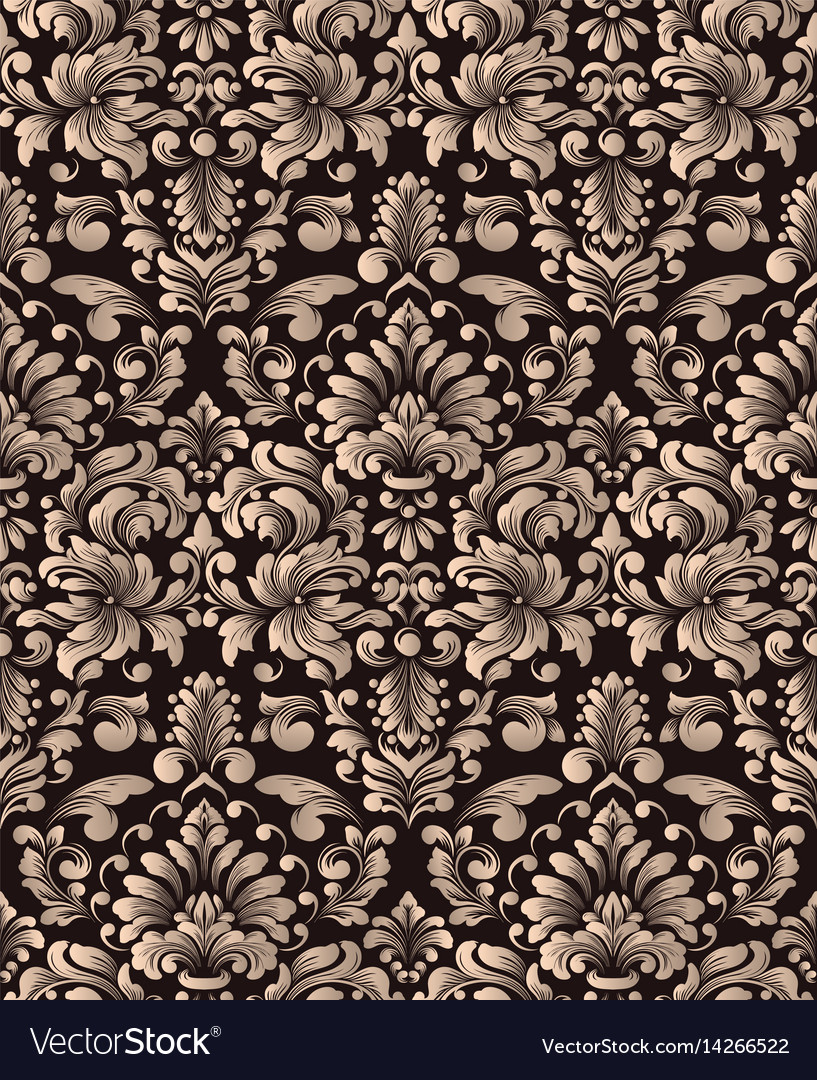 Damask seamless pattern element classical luxury Vector Image
