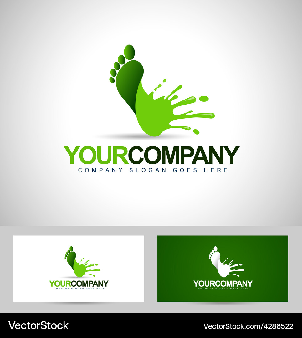 Foot splash design creative Royalty Free Vector Image