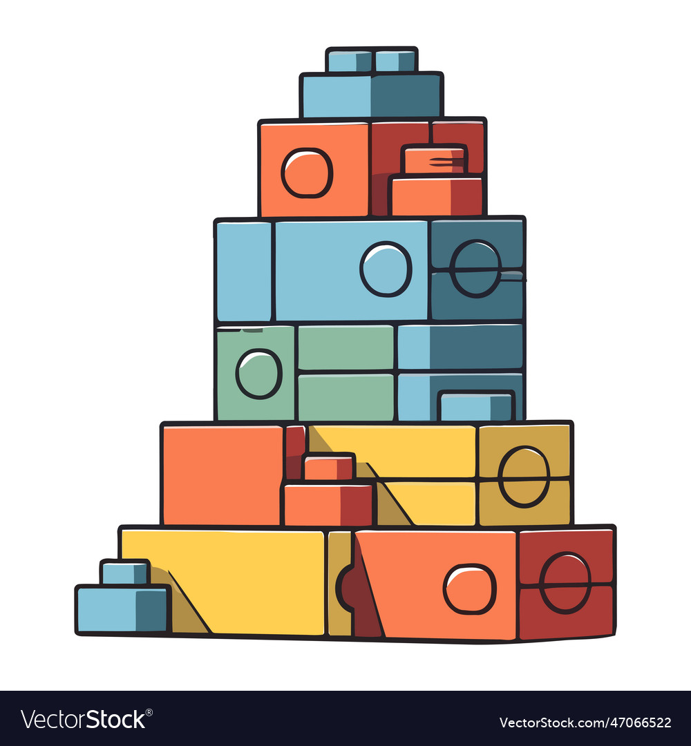 Cartoon Building Blocks 21,390 Building Block Cartoon Royalty Free