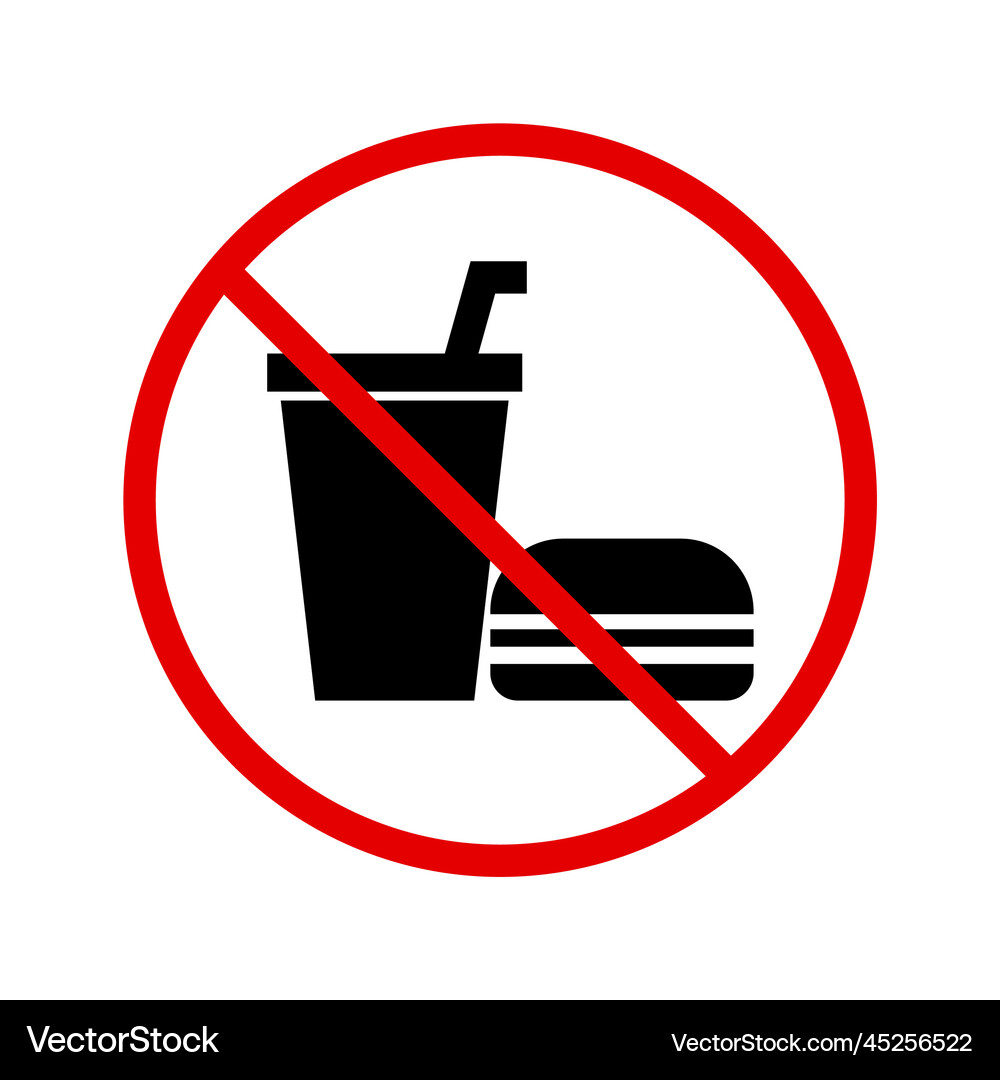 No Food & Drink Sign – Royalty-Free Vector | VectorStock