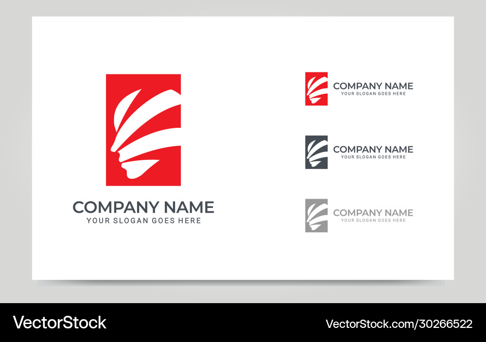 People abstract head logomodern human face Vector Image