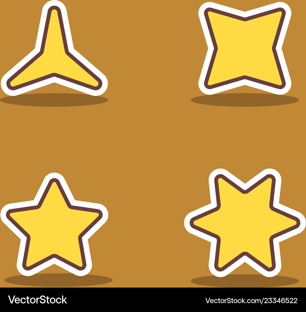 Set of stars Royalty Free Vector Image - VectorStock