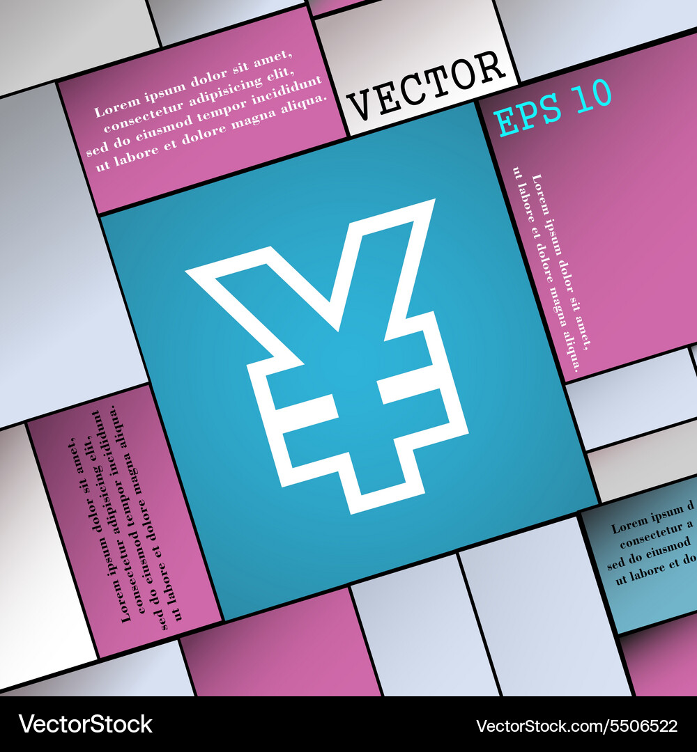 Yen jpy icon sign modern flat style for your Vector Image