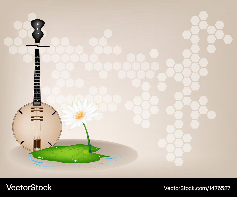 Dan Nguyet & Water Lily Background Royalty Free Vector