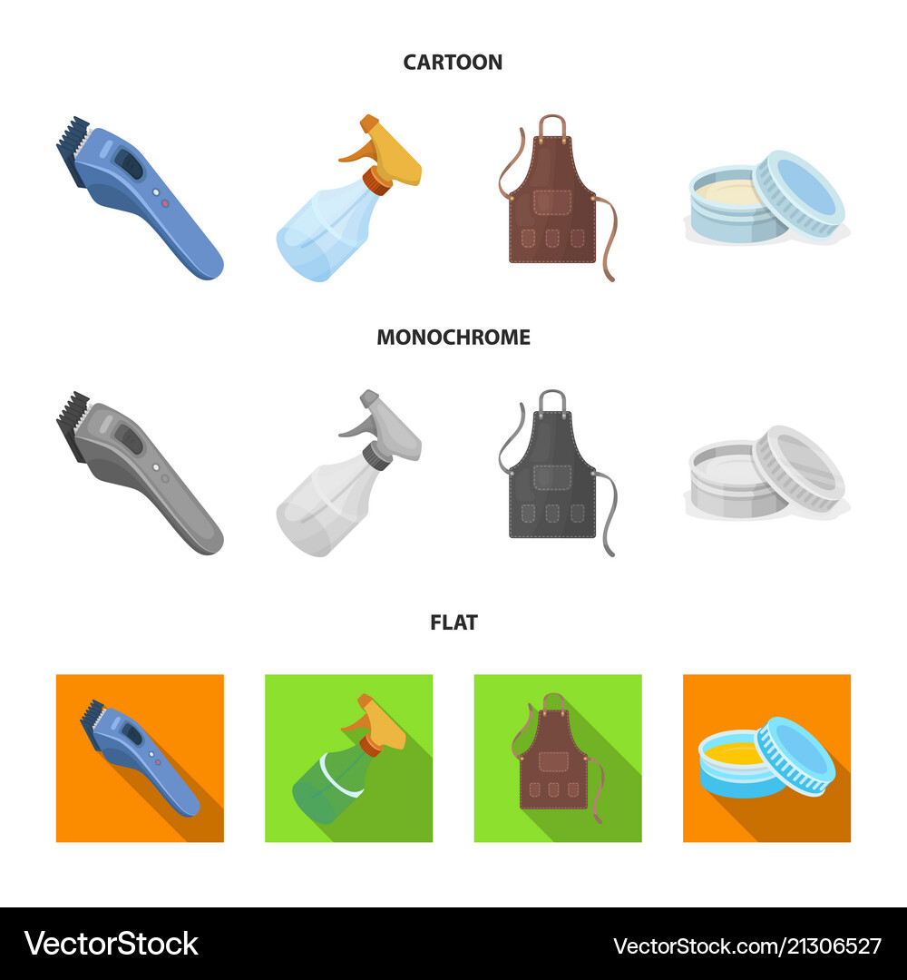 Electric clipper apron cream and other Royalty Free Vector
