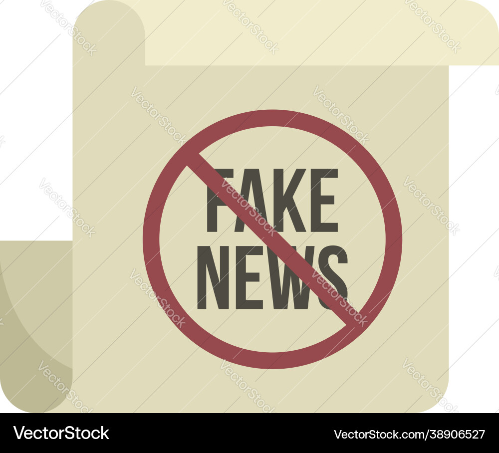 Fake news icon flat isolated Royalty Free Vector Image