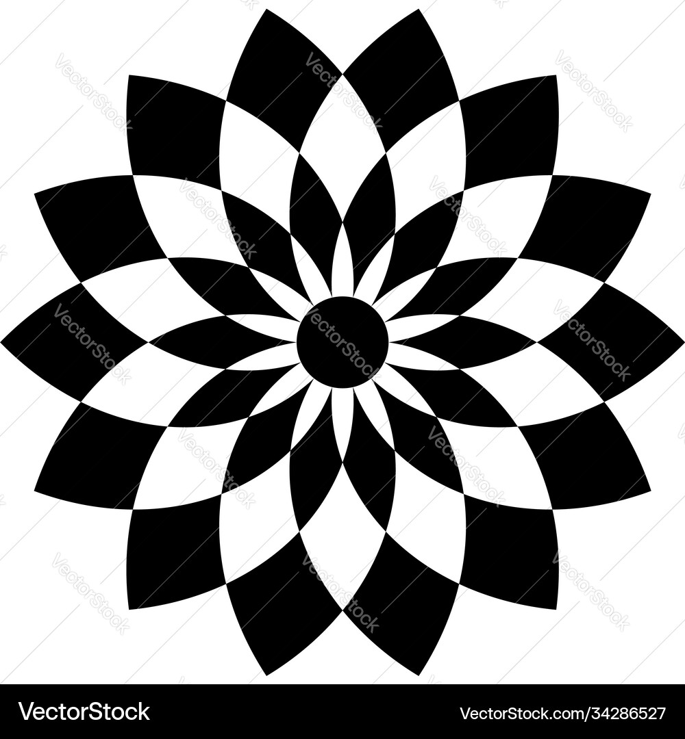 Geometric Shapes Flower Flower Grid Print Poster – Colourful Graphic