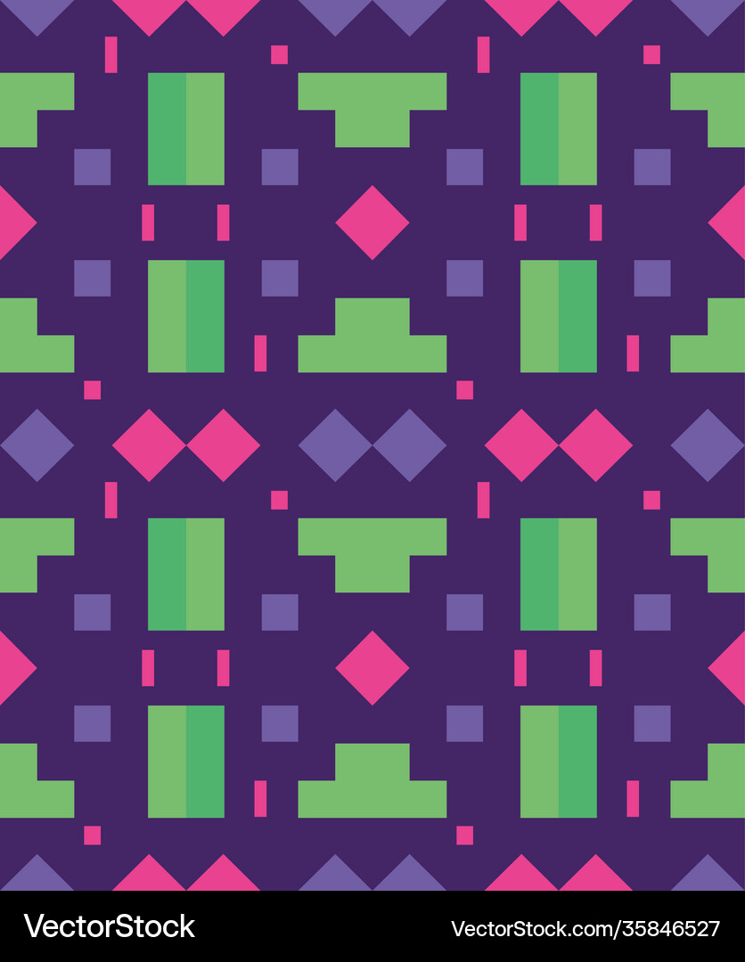 Green and purple seamless pattern colorful design Vector Image