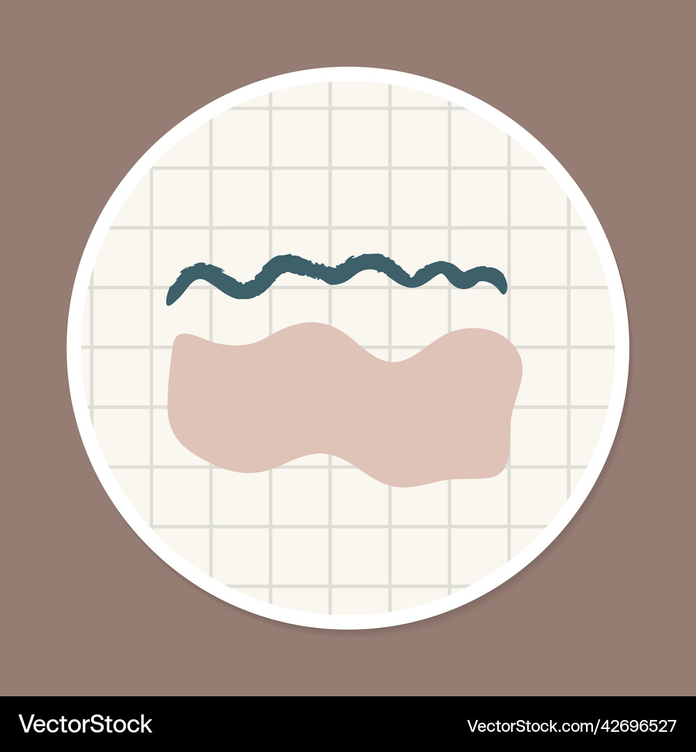 Minimal doodle social story highlight sticker Vector Image