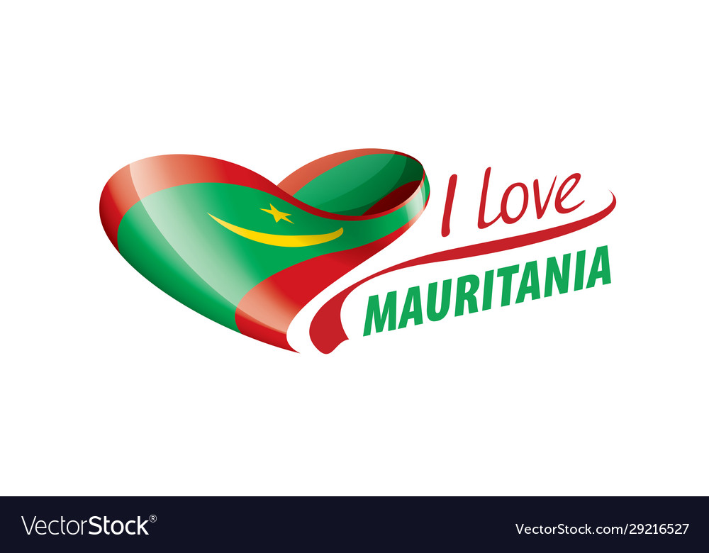 National Flag Mauritania In Shape Royalty Free Vector Image
