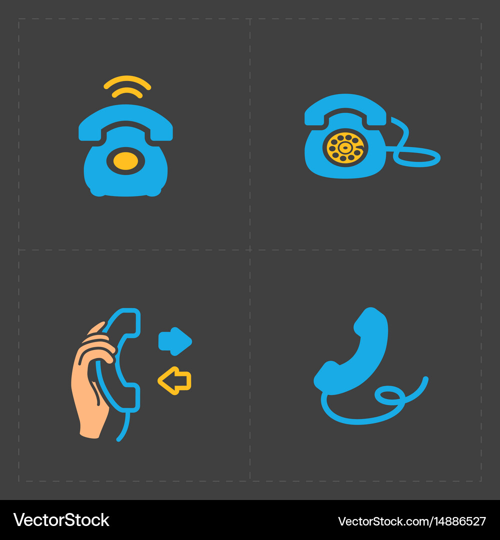 Phone colorful icons Royalty Free Vector Image