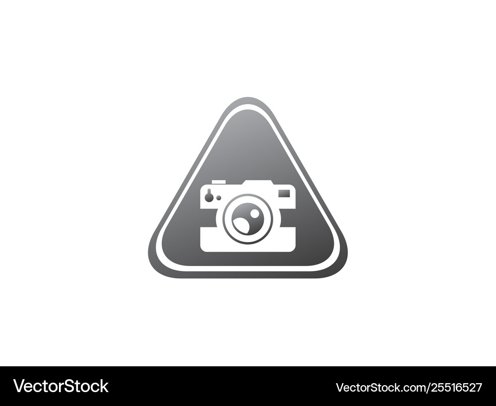 Photographe an old style camera logo design Vector Image