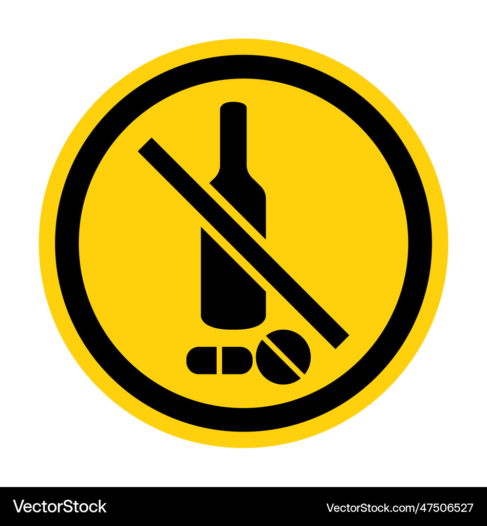 Prohibited drug symbol sign Royalty Free Vector Image
