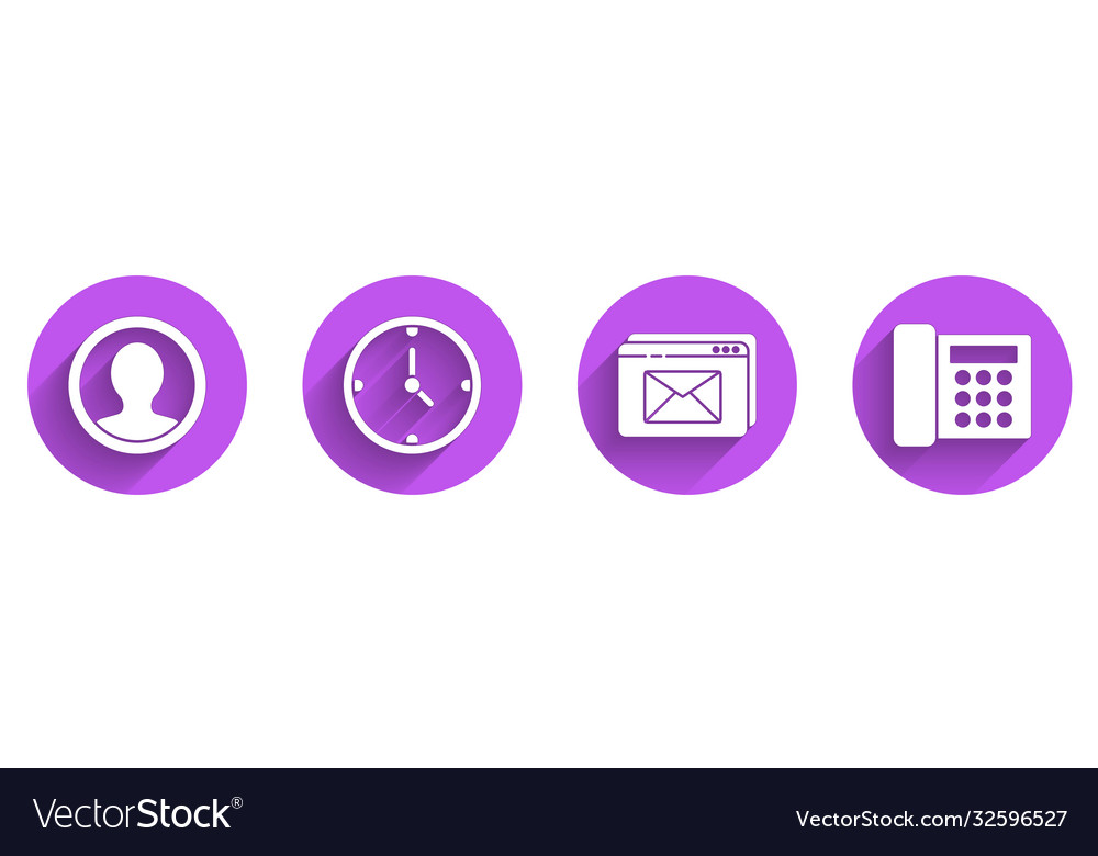 Set create account screen clock website Royalty Free Vector
