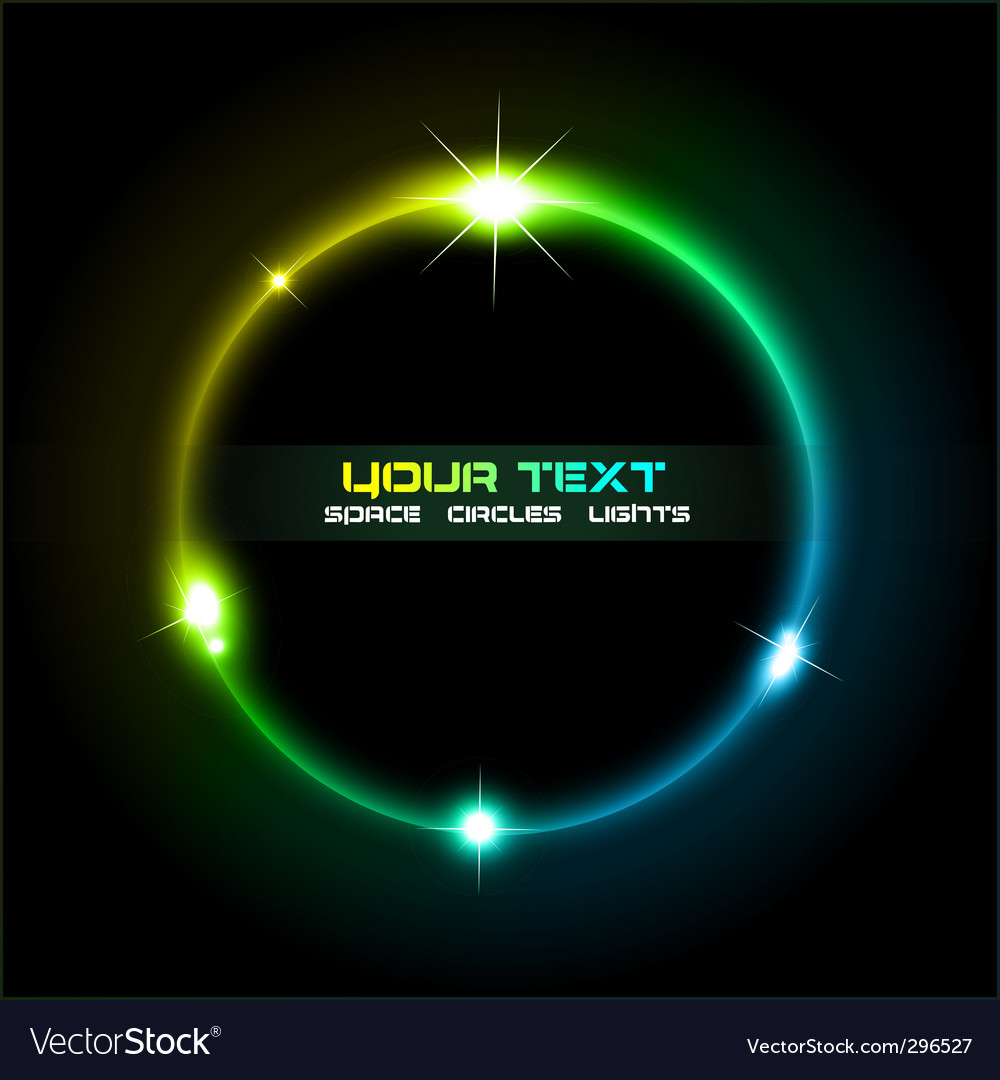 Space circles Royalty Free Vector Image - VectorStock