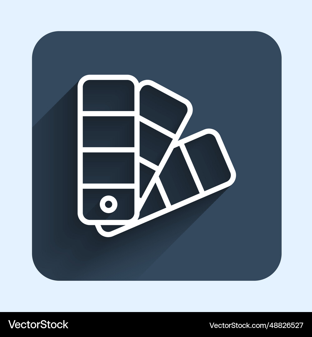 White line color palette guide icon isolated Vector Image