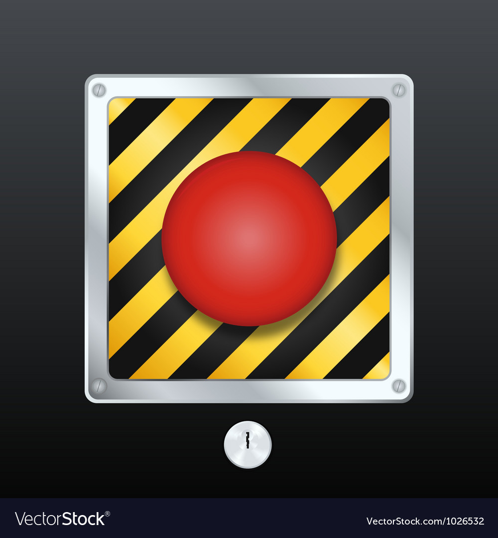 Alarm button Royalty Free Vector Image - VectorStock