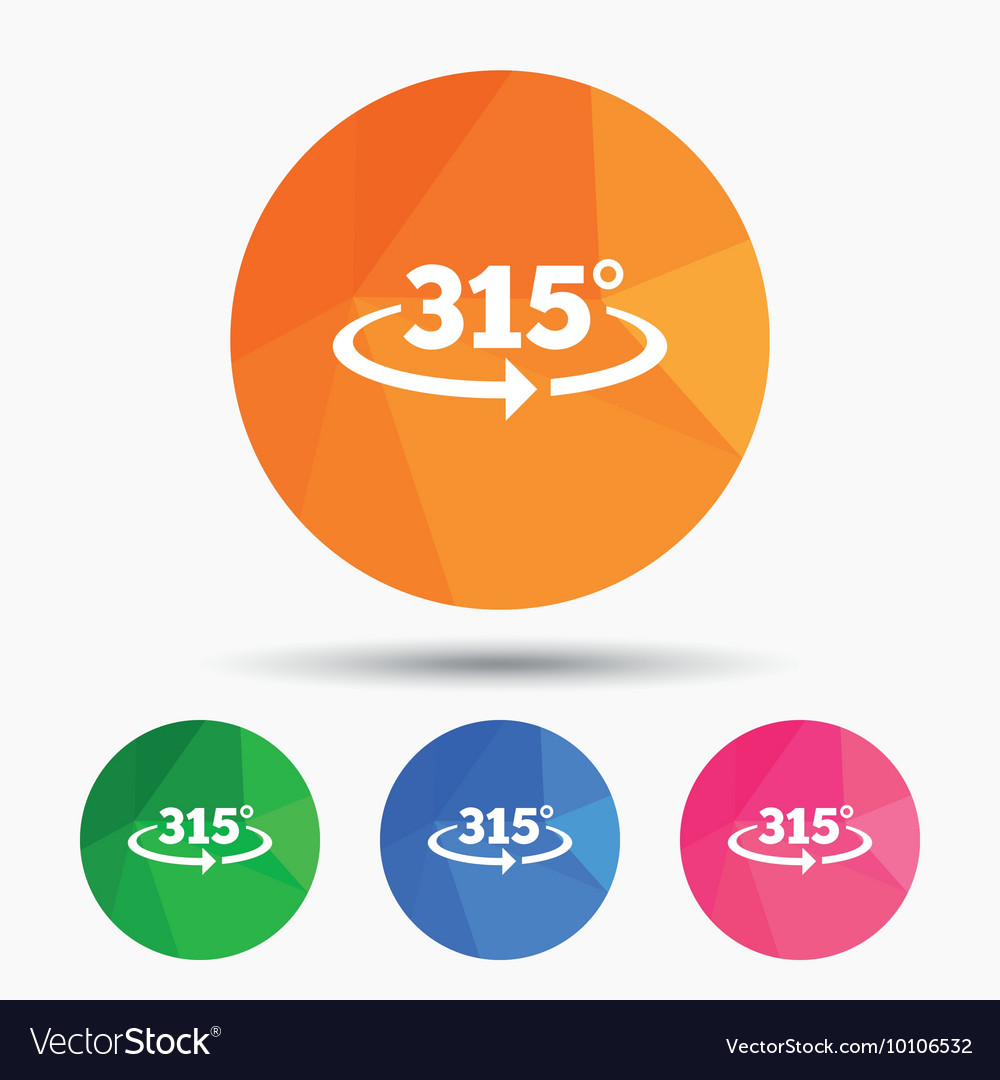 Angle 315 degrees sign icon geometry math symbol Vector Image Angle 315 degrees sign icon geometry math symbol Vector Image
